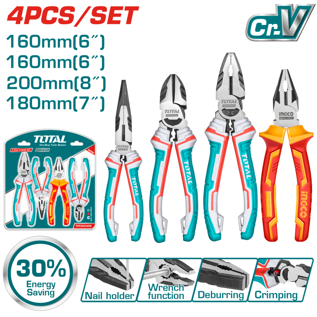 4pcs industrial Cr-V Pliers set - OMC TOOLS